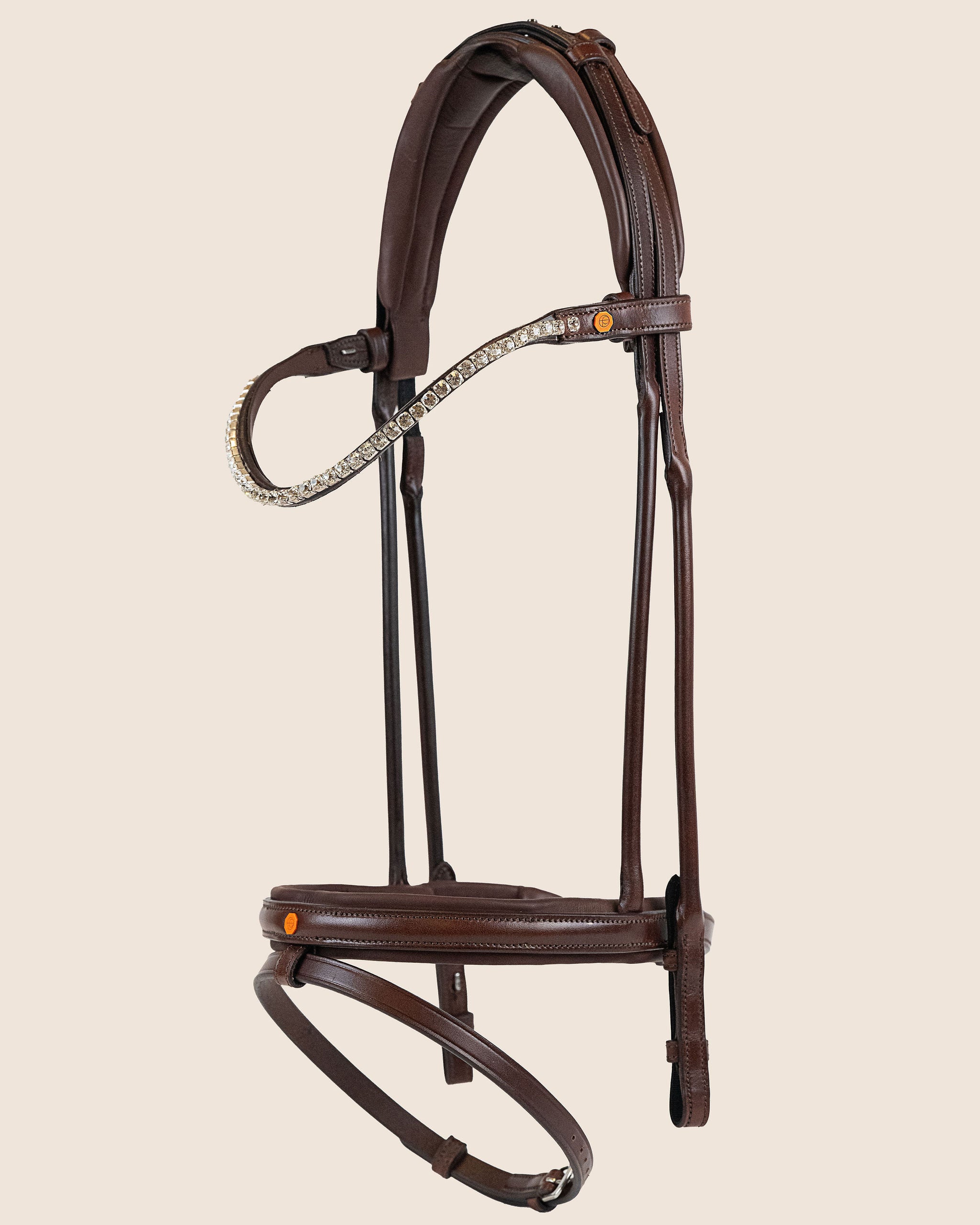 Icelandic Bridle | Anatomical Round-Stitched Brown English Bridle – THE ...